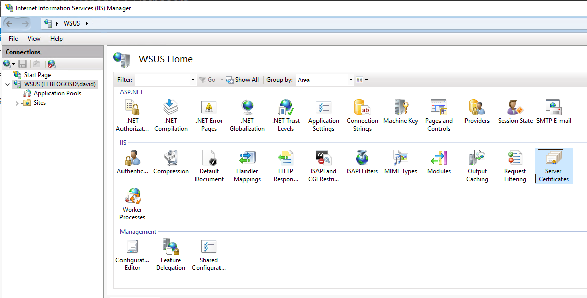 Install WSUS Server