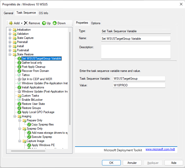 Integrating WSUS TargetGroup with MDT – LeBlogOSD