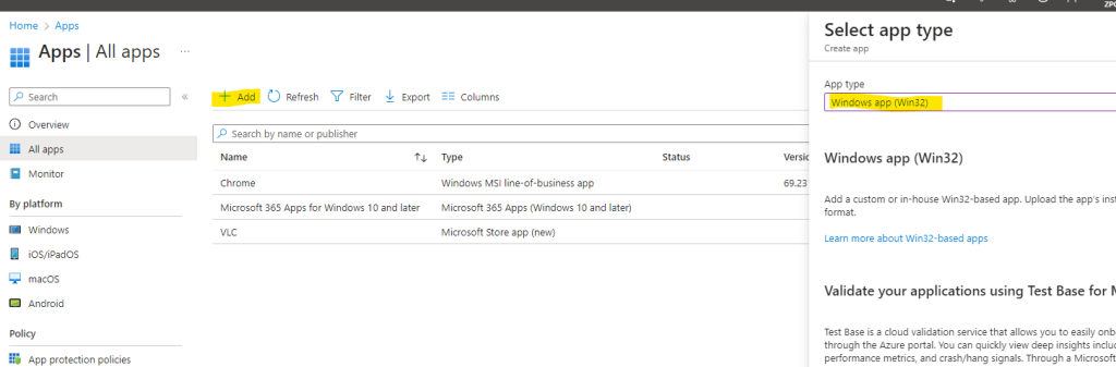 Deploy an exe Application with Intune – LeBlogOSD